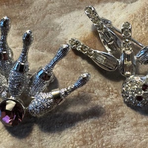 Vintage Strike! Bowling Rhinestone Pins Brooches! - Etsy