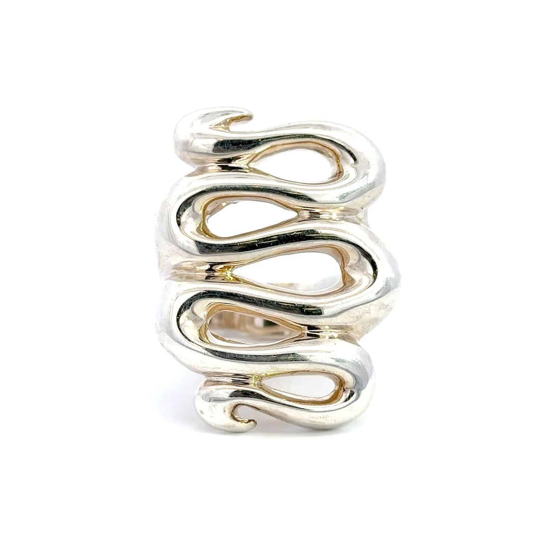 RLM Studio Sterling Silver S Curve Snake Ring Robert Lee Morris - Etsy