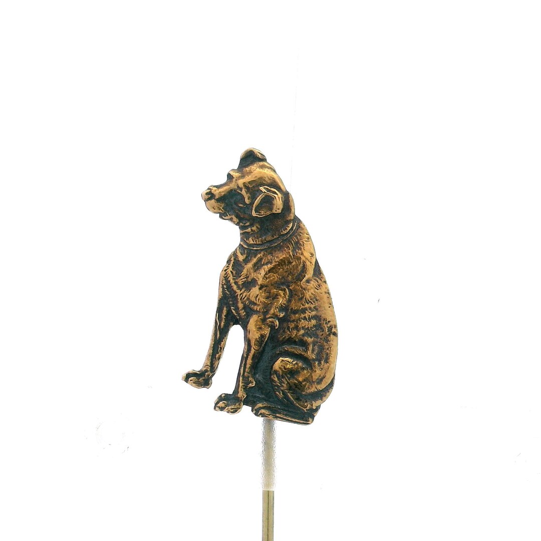 Vintage Brass Victor Record Nipper Dog Stick Pin - Etsy