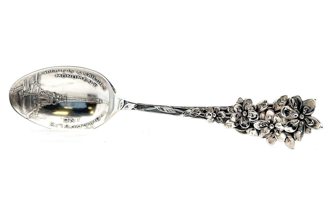 Vintage Sterling Silver Indianapolis Monument Souvenir Spoon: Magnolia ...
