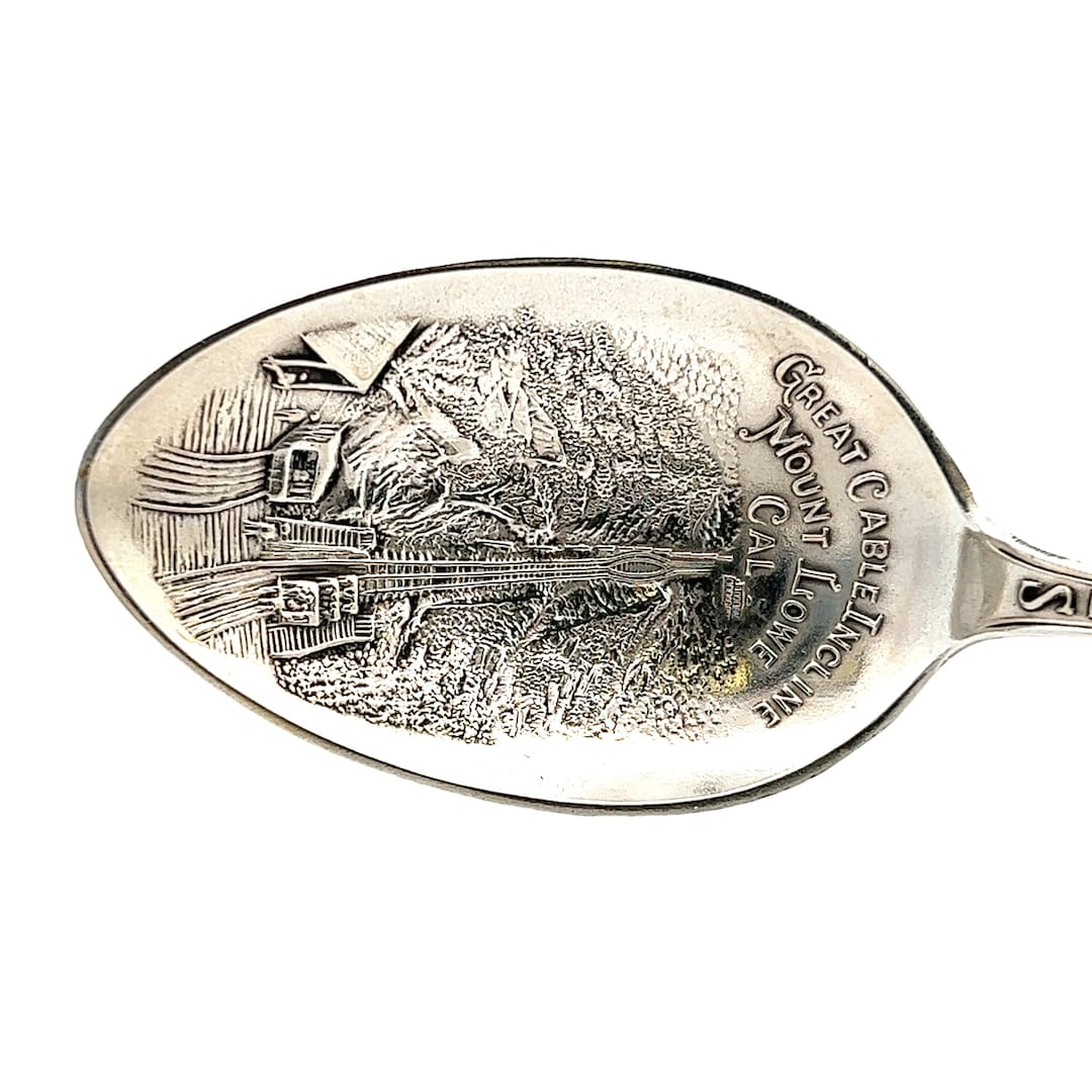 Sterling Silver Souvenir Spoon: Mount Lowe Cable Car, Los Angeles - Etsy