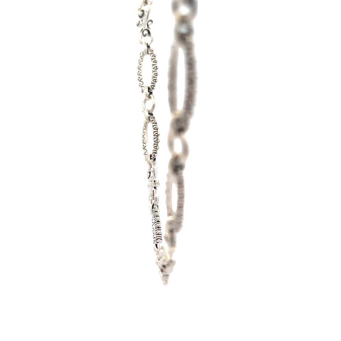 Barbara Bixby Sterling Silver Chain Necklace: 18k Gold Floral Toggle ...