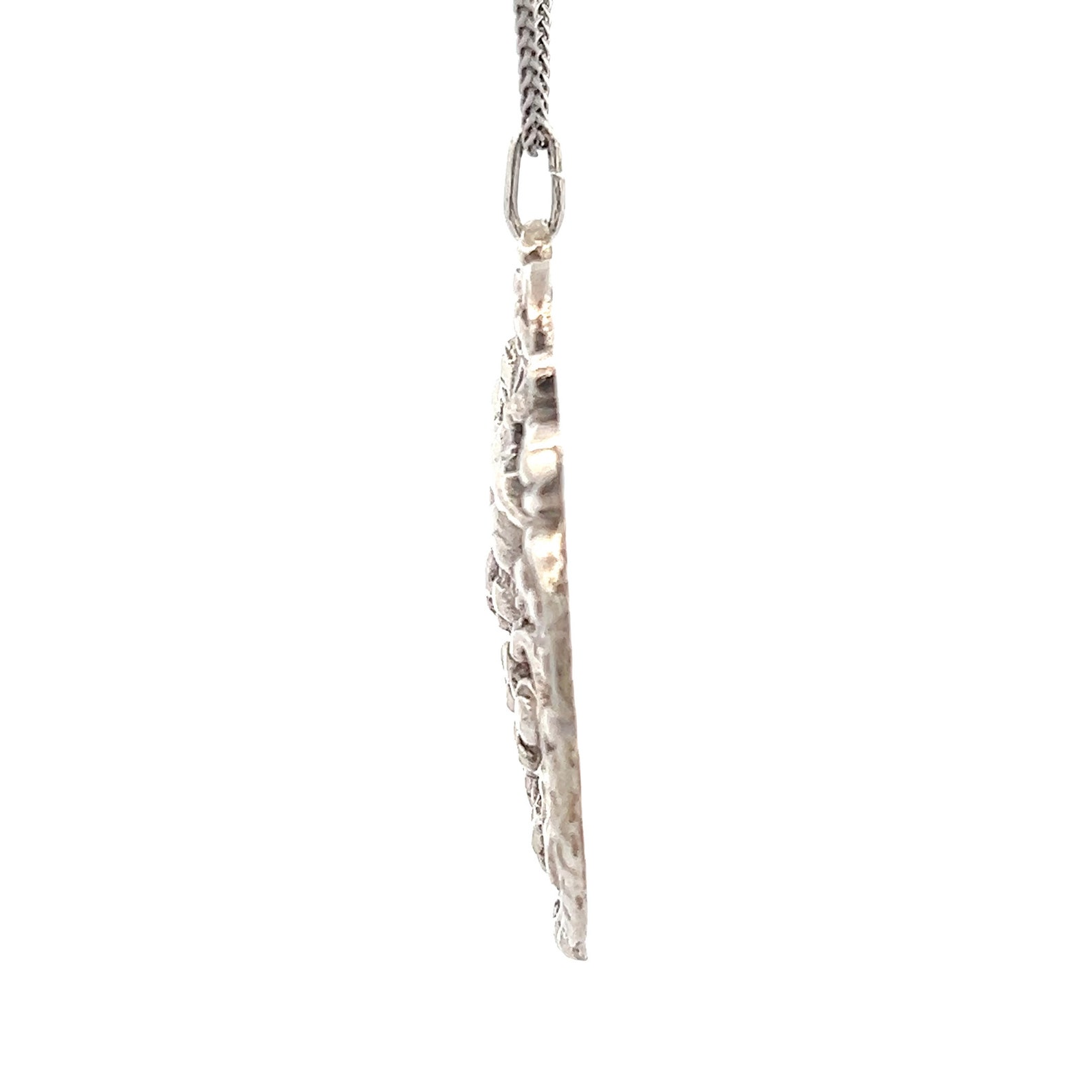 Sterling Silver Art Nouveau Gargoyle Filigree Pendant - Gothic Design ...