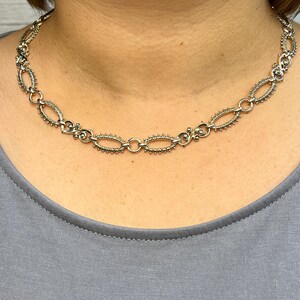 Barbara Bixby Sterling Silver Chain Necklace: 18k Gold Floral Toggle ...