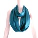Light Teal Blue Infinity Scarf. Light Teal Blue Circle Scarf. Soft Silk ...