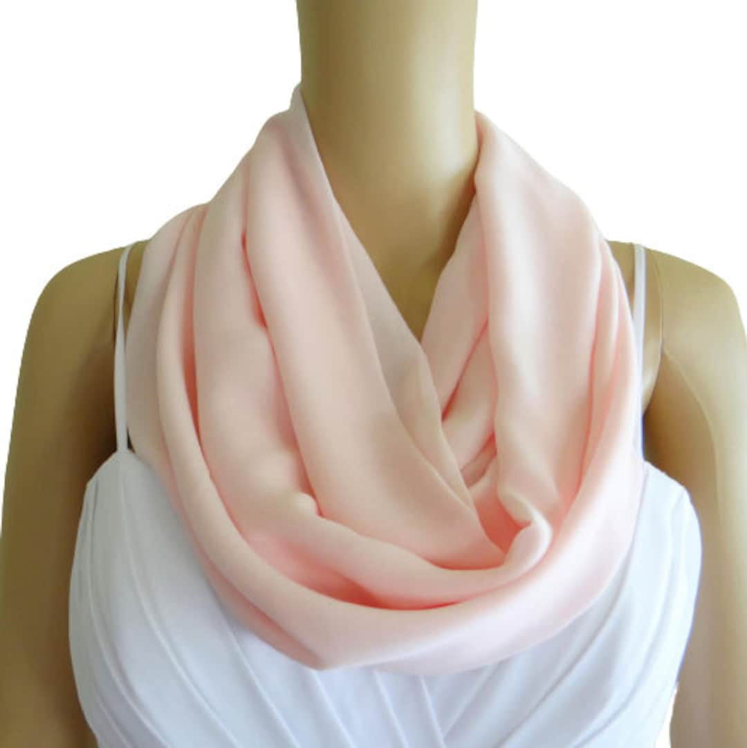 Blush Pink Circle Scarf. Infinity Scarf. Loop Scarf - Etsy