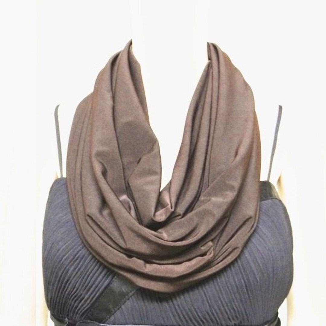 Light Brown Circle Scarf. Light Brown Infinity Scarf. Soft Cotton ...