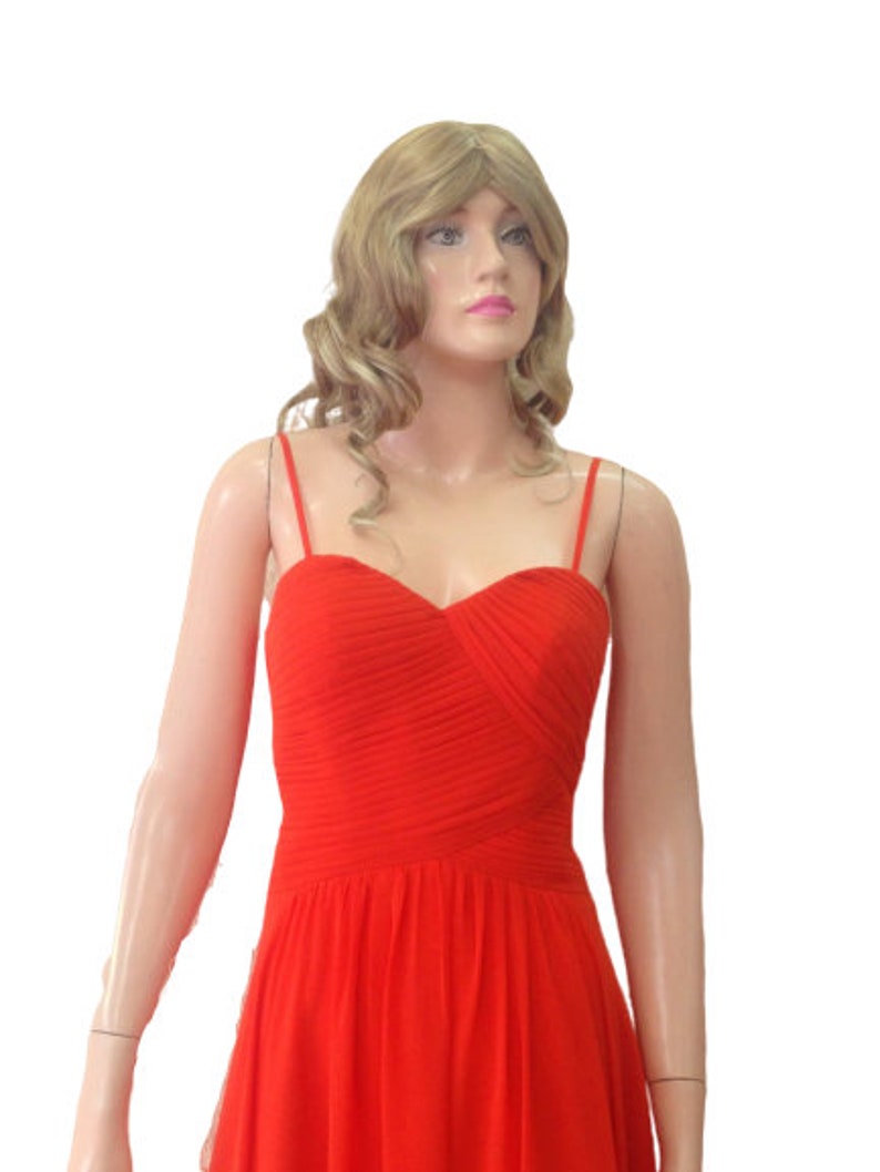 Red Orange Dress. Prom Dress. Bridesmaid Dress. | Etsy