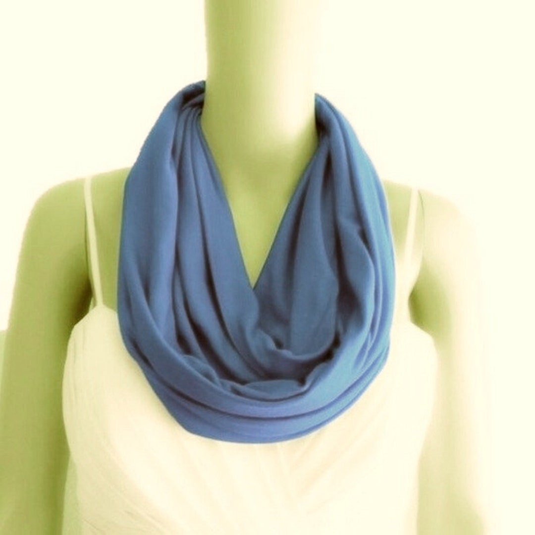 Blue Jay Circle Scarf. Infinity Scarf. Soft Cotton Spandex Scarf. - Etsy
