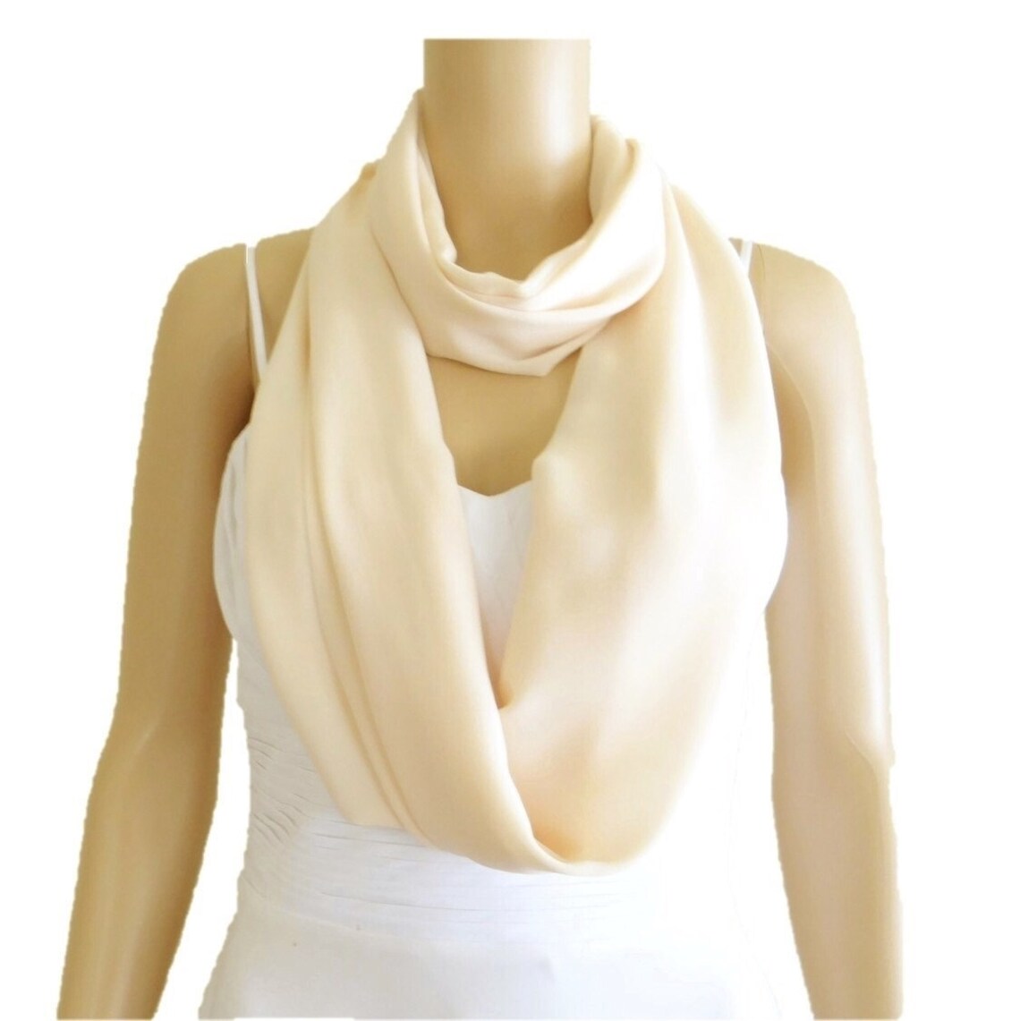 Ivory Infinity Scarf. Ivory Circle Scarf. Fashion Scarf. - Etsy