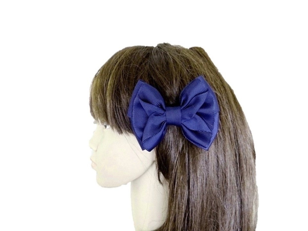 Blue Hair Clip. Hair Clip for Girls. Hair Bow Clip. Ribbon Hair Clip ...