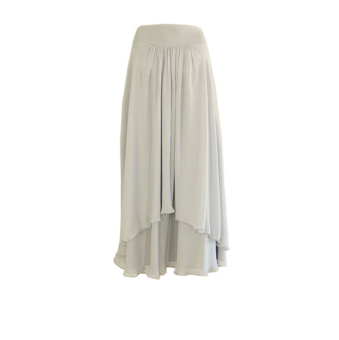 Light Grey Maxi Skirt. Long Evening Skirt. Chiffon Floor | Etsy