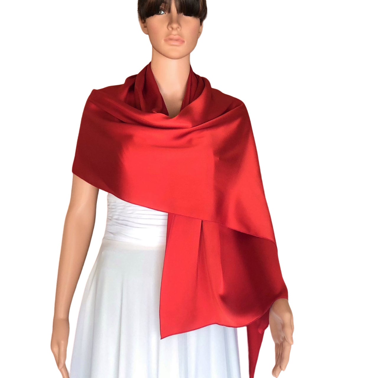 Red Silk Scarf Etsy Ireland