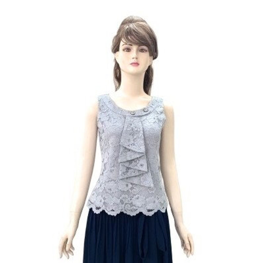 Light Grey Bridesmaid Top. Light Grey Tank Top. Stretch Lace Top. Light ...