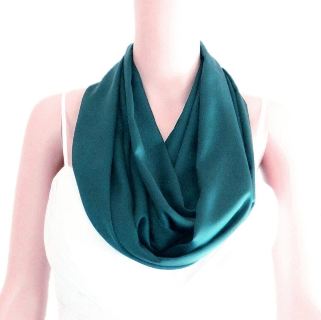 Light Teal Blue Infinity Scarf. Light Teal Blue Circle Scarf. - Etsy