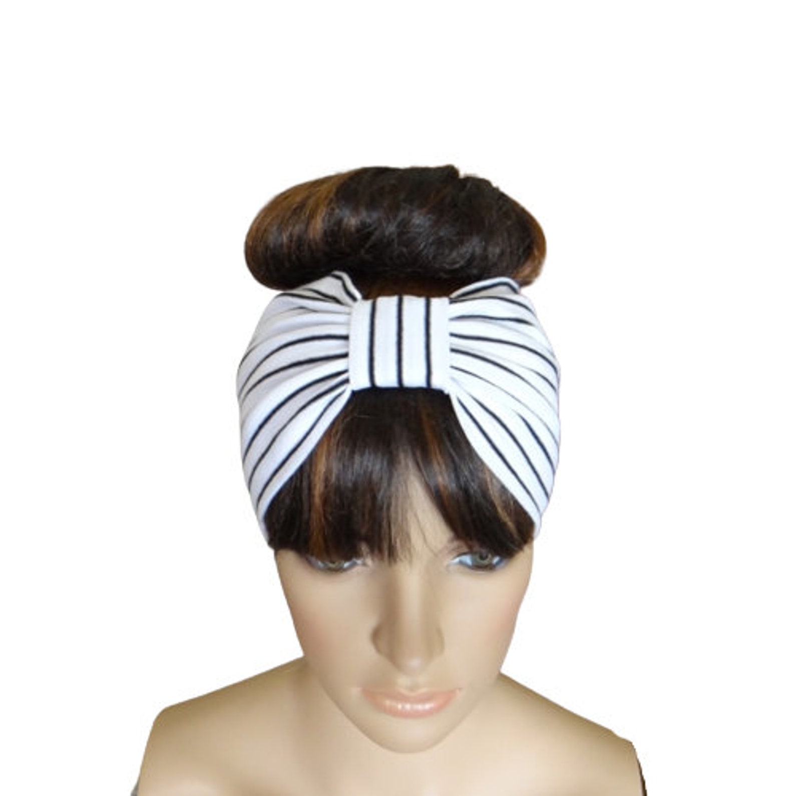 Stripe Hairband. Stripe Headband Stretch Head Wrap. Soft Cotton Spandex ...