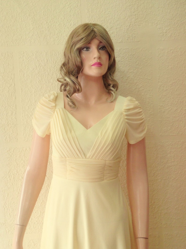 Light Yellow Dress. Dress With Sleeves. Bridesmaid Dress. | Etsy