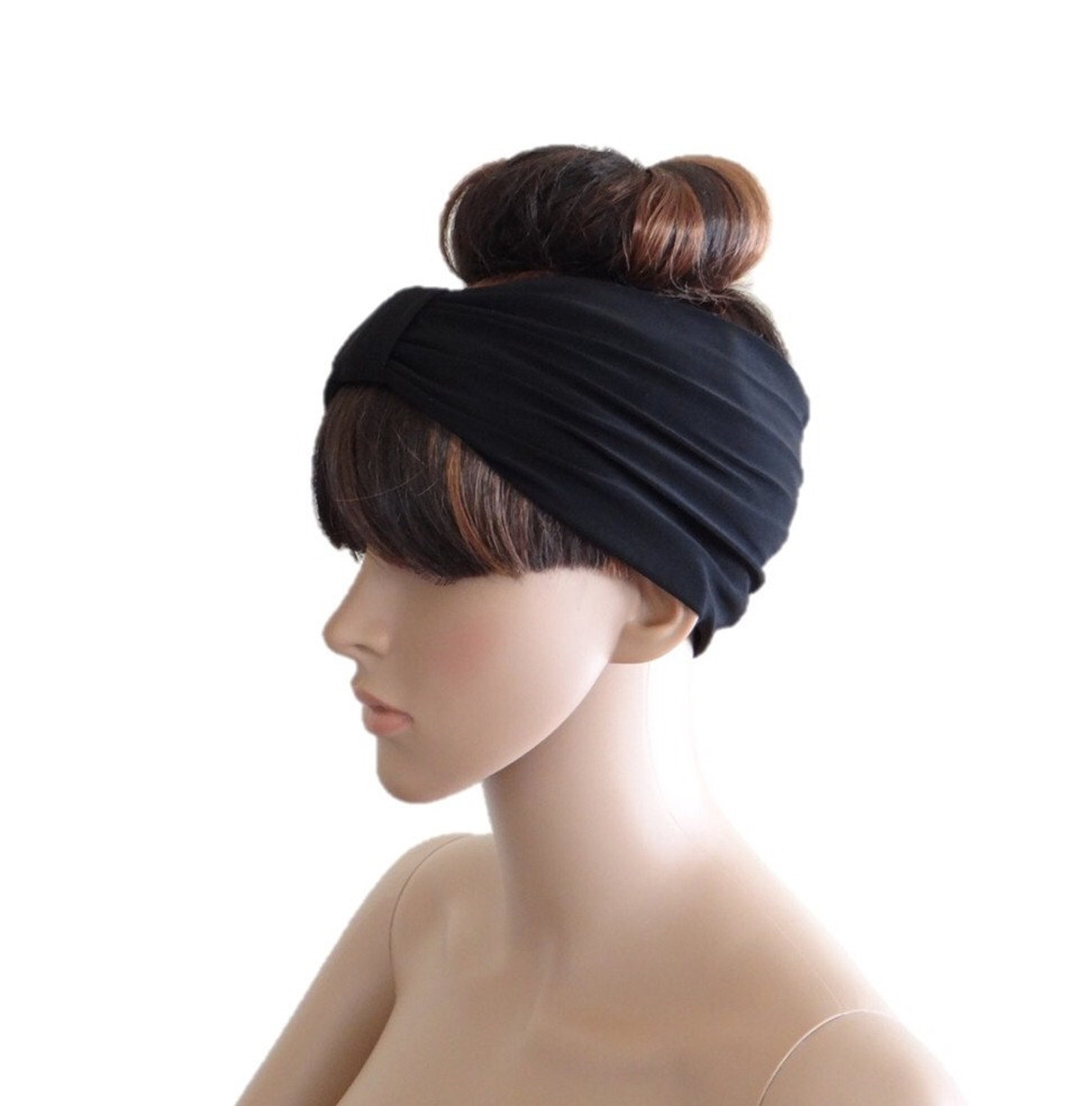 Black Headband. Black Head Wrap. Hair Wrap | Etsy