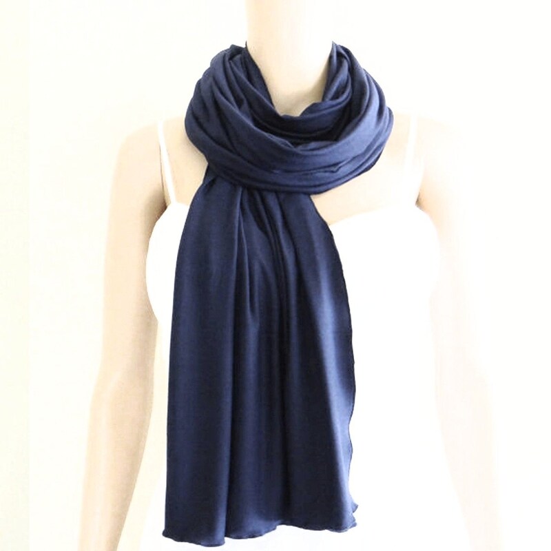 Navy Blue Scarf - Etsy