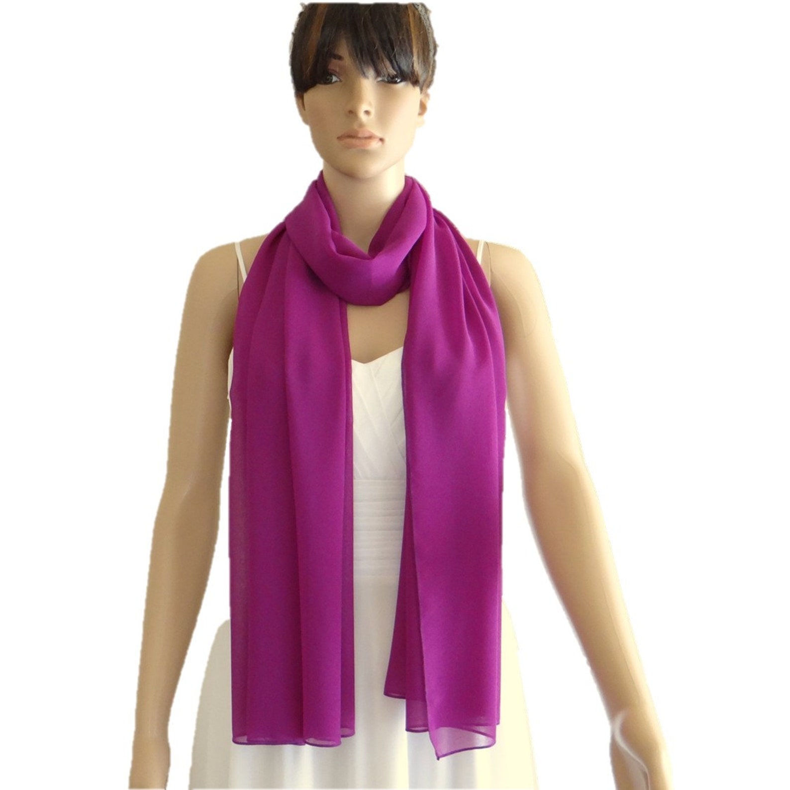 Light Purple Long Scarf. Fashion Wrap Scarf. Light Purple Chiffon Shawl ...