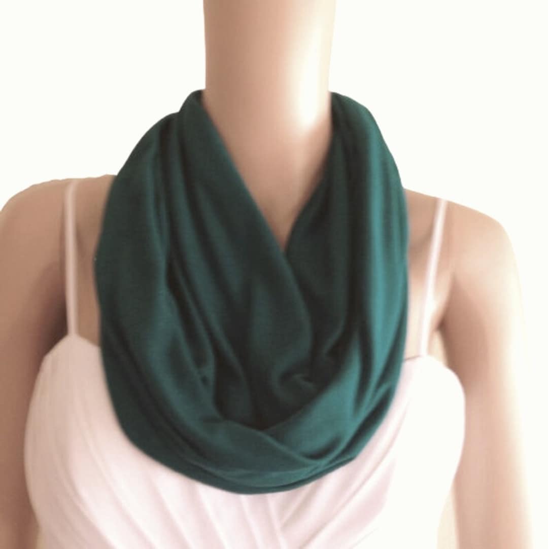 Teal Green Circle Scarf. Teal Green Infinity Scarf. - Etsy