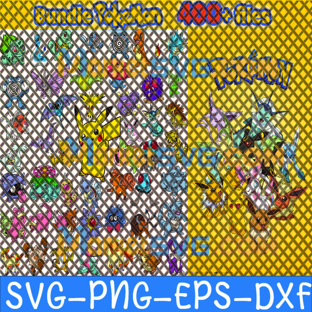 Bundle 400 Files Pokemon Svg Pokemon Layered Pokemon 200 - Etsy