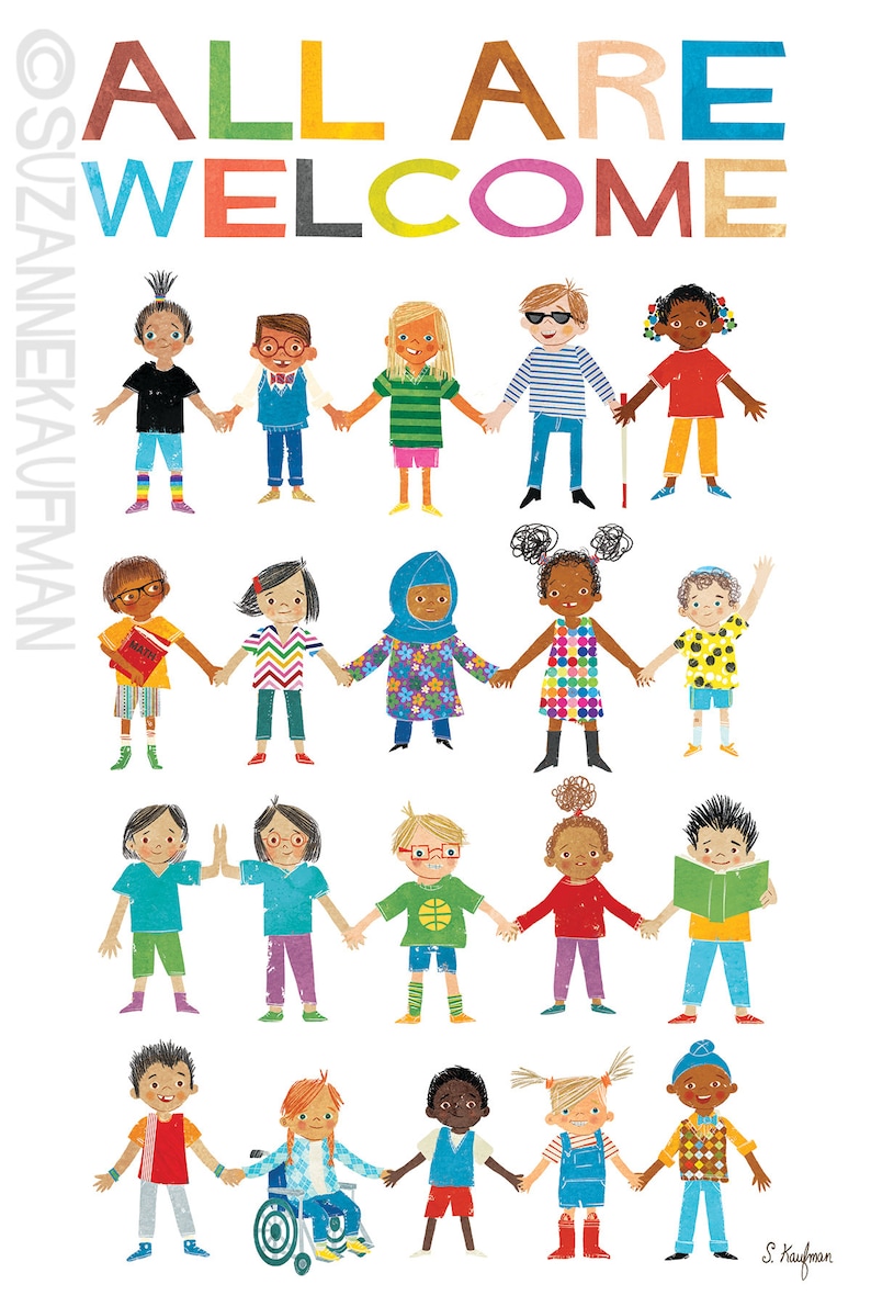 All Are Welcome Art Poster | Etsy