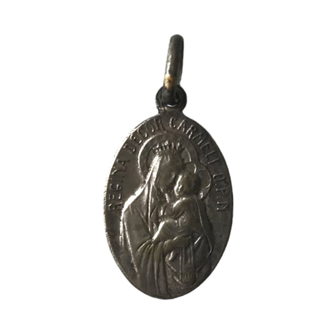 Vintage French Virgin Mary and Jesus of the Bleeding Heart Medal - Etsy ...