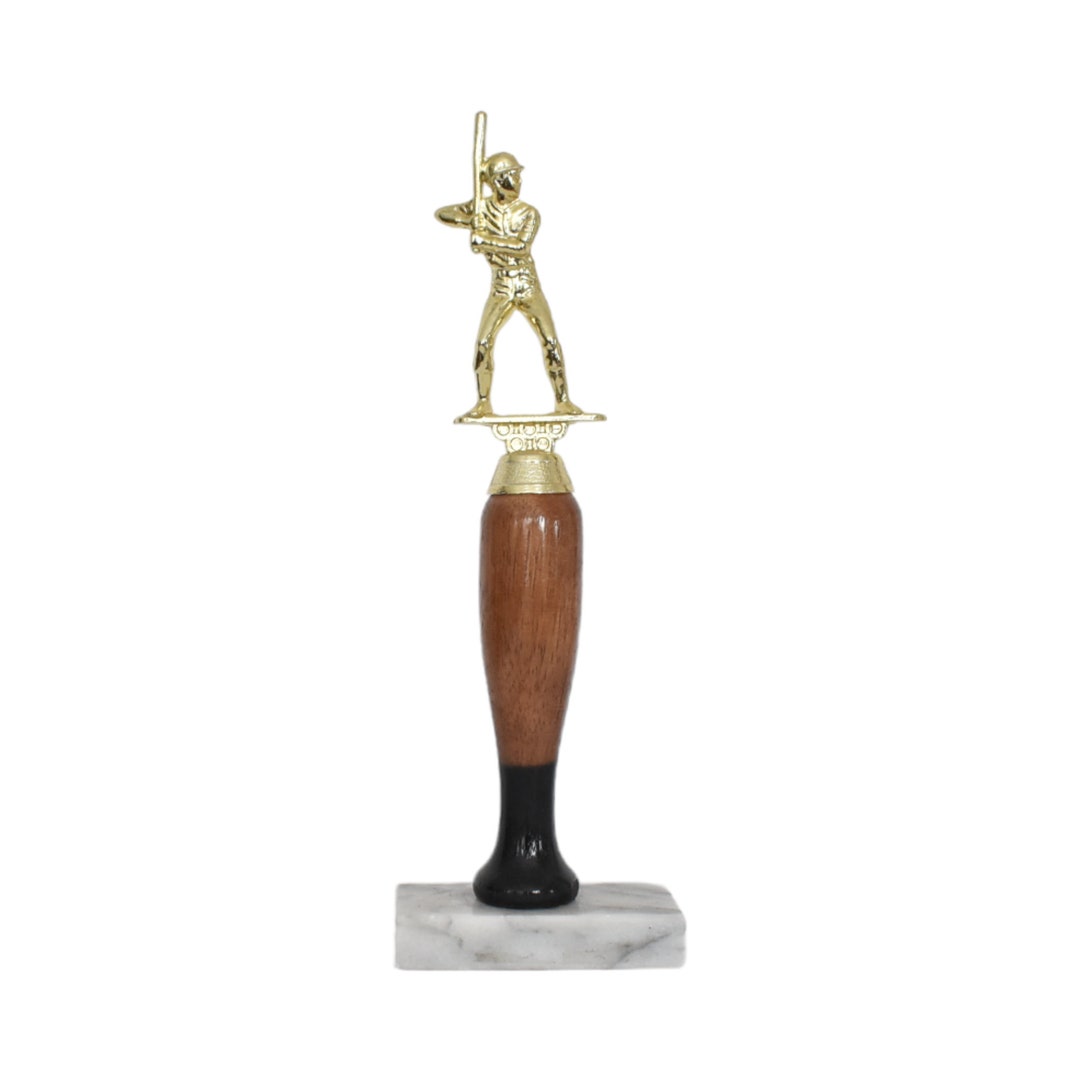 Vintage Gold, Wood, and Marble Baseball Trophy - Etsy