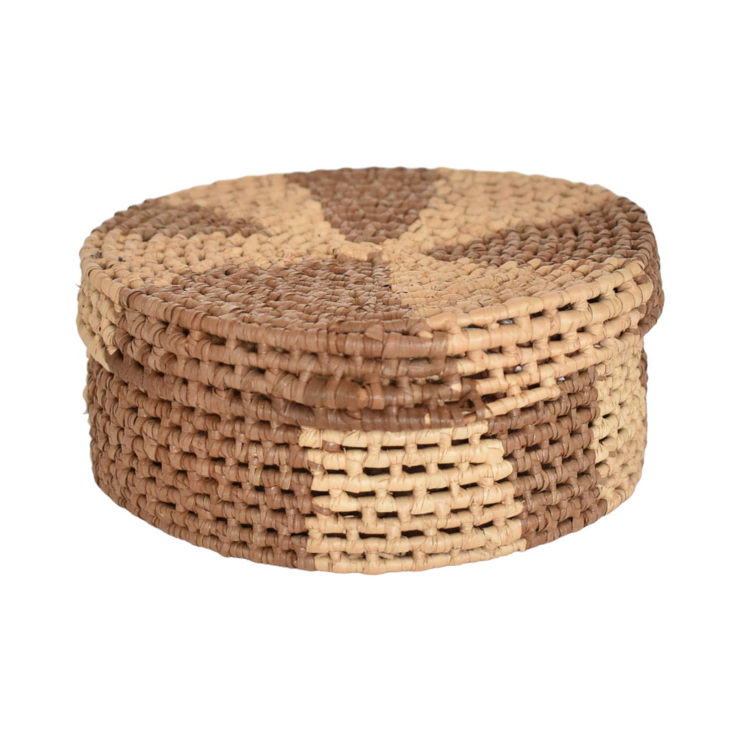Vintage Papago Native American Indian Lidded Storage Basket - Etsy