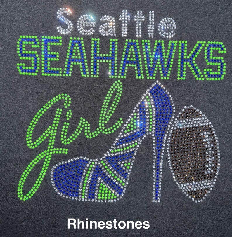 Custom Football Team and Colors Rhinestone Bling Shirt Bedazzled ...