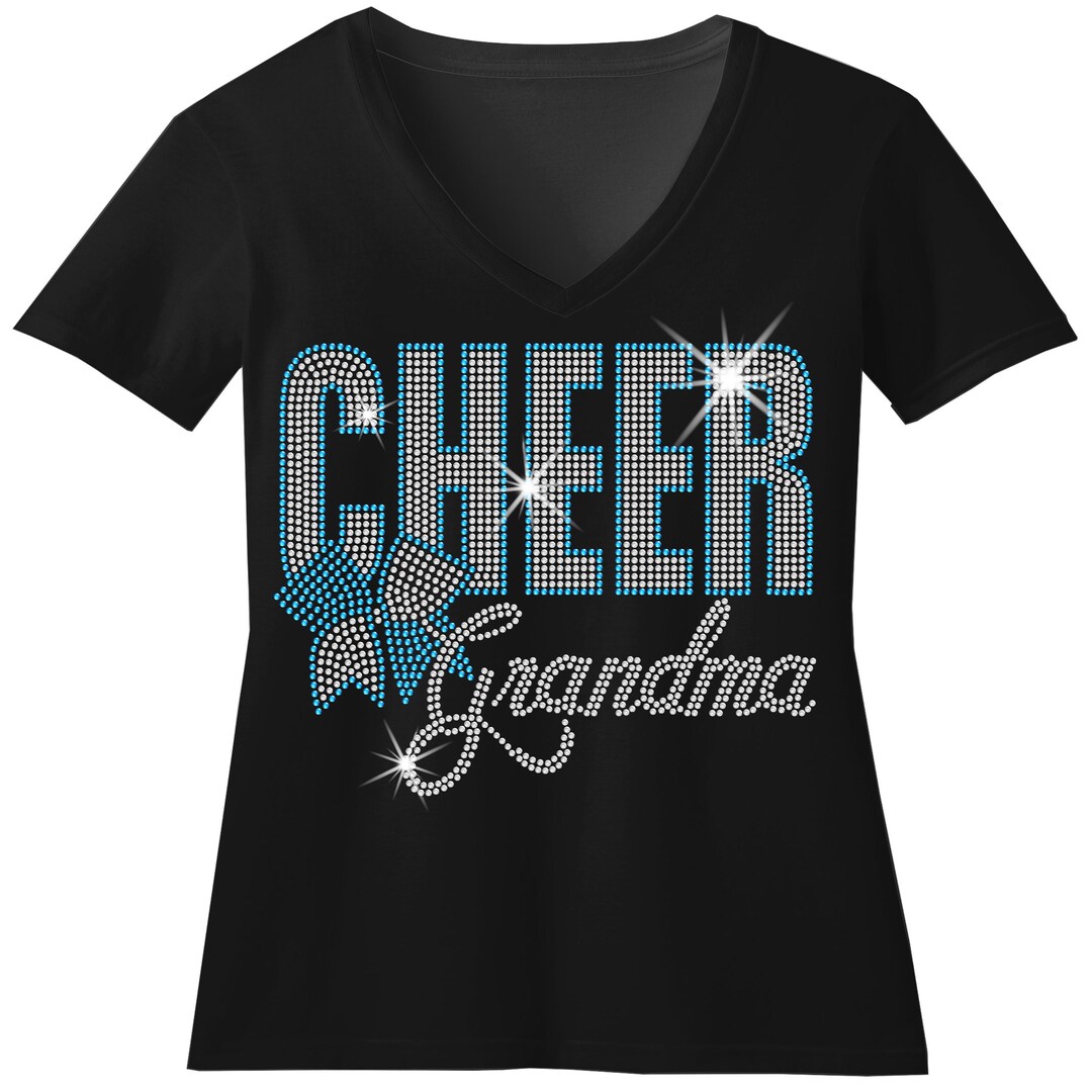 Custom CHEER Grandma Rhinestone Bling Shirt Cheer Mom Sweatshirt Cheer ...