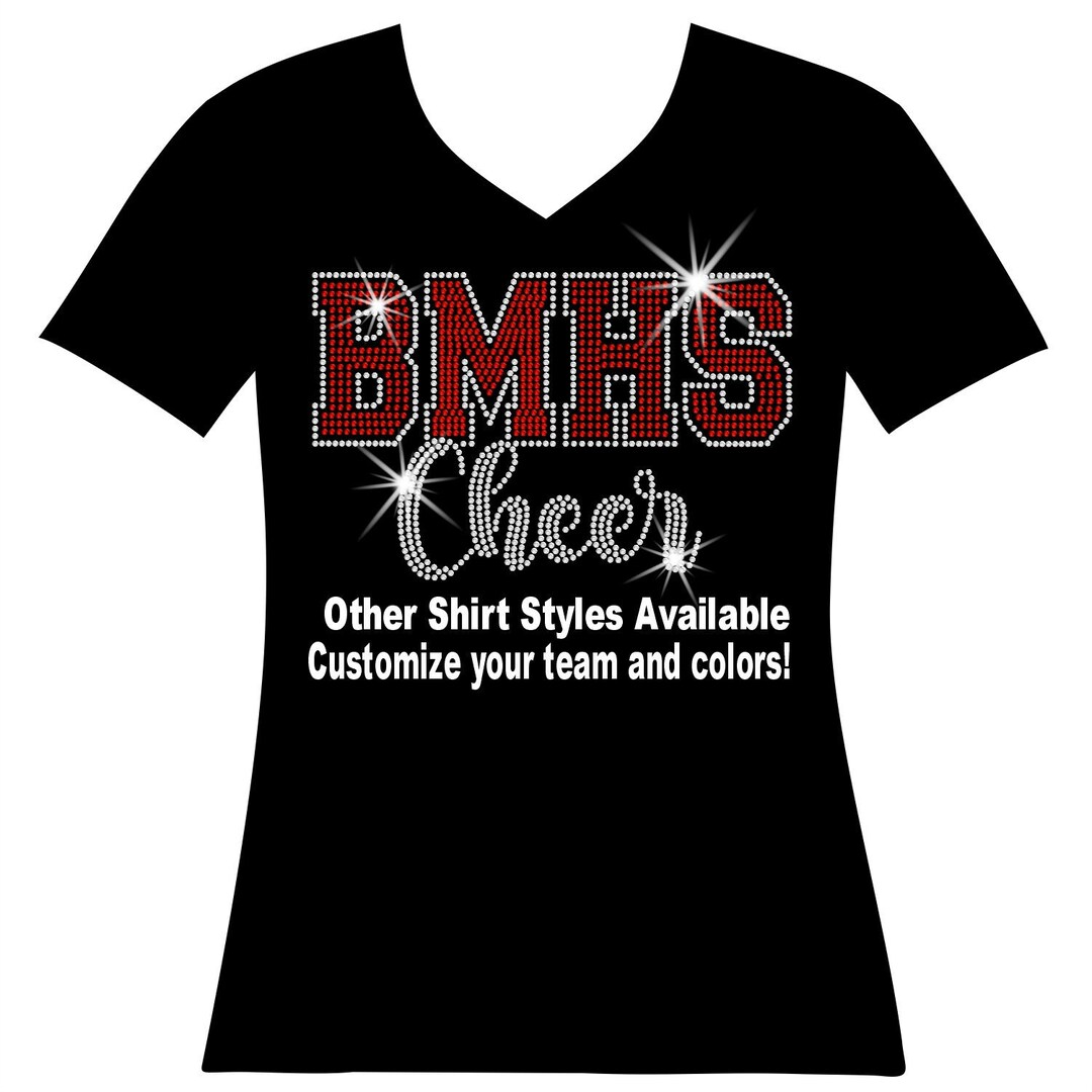 Custom Team Name Varsity Font Cheer Team Rhinestone Mega Bling - Etsy