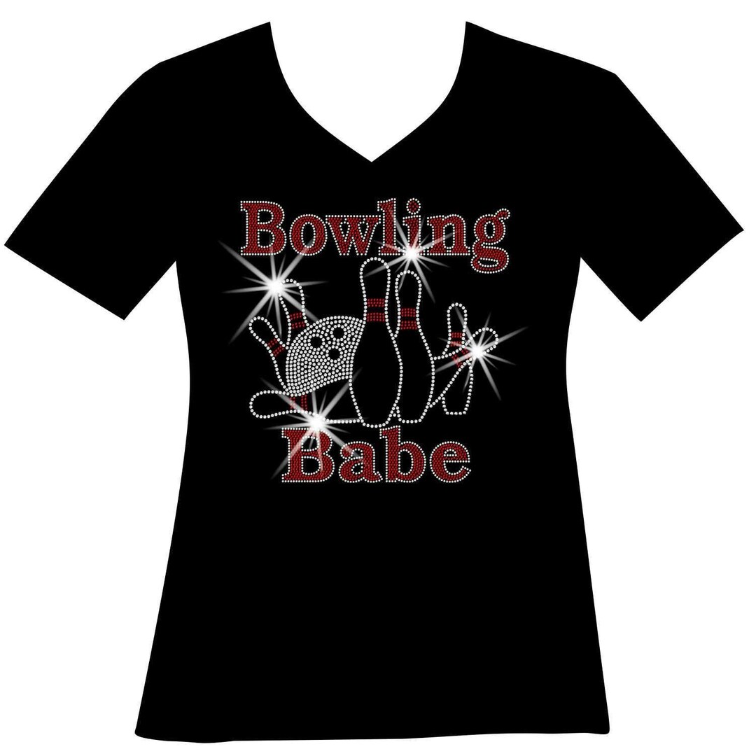 Bowling Babe RHINESTONE Mega Bling, Bowling SPANGLE T, Bowler Mom ...