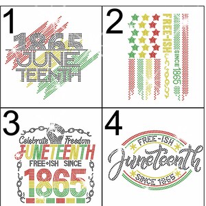 Juneteenth Rhinestone Unisex Shirt, Free-ish 1865, June Teenth ...