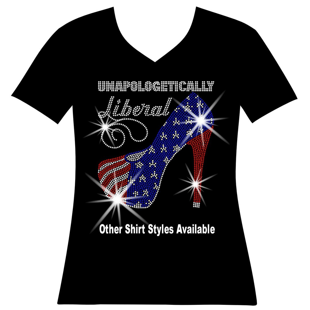 Unapologetically Liberal With Patriotic American Flag High Heel ...