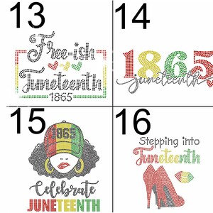 Juneteenth Rhinestone Unisex Shirt, Free-ish 1865, June Teenth ...