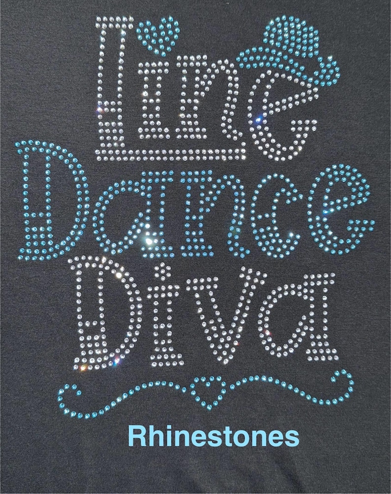 Line Dance Diva Rhinestone Bling Shirt Line Dance Teacher Gift No Tags ...