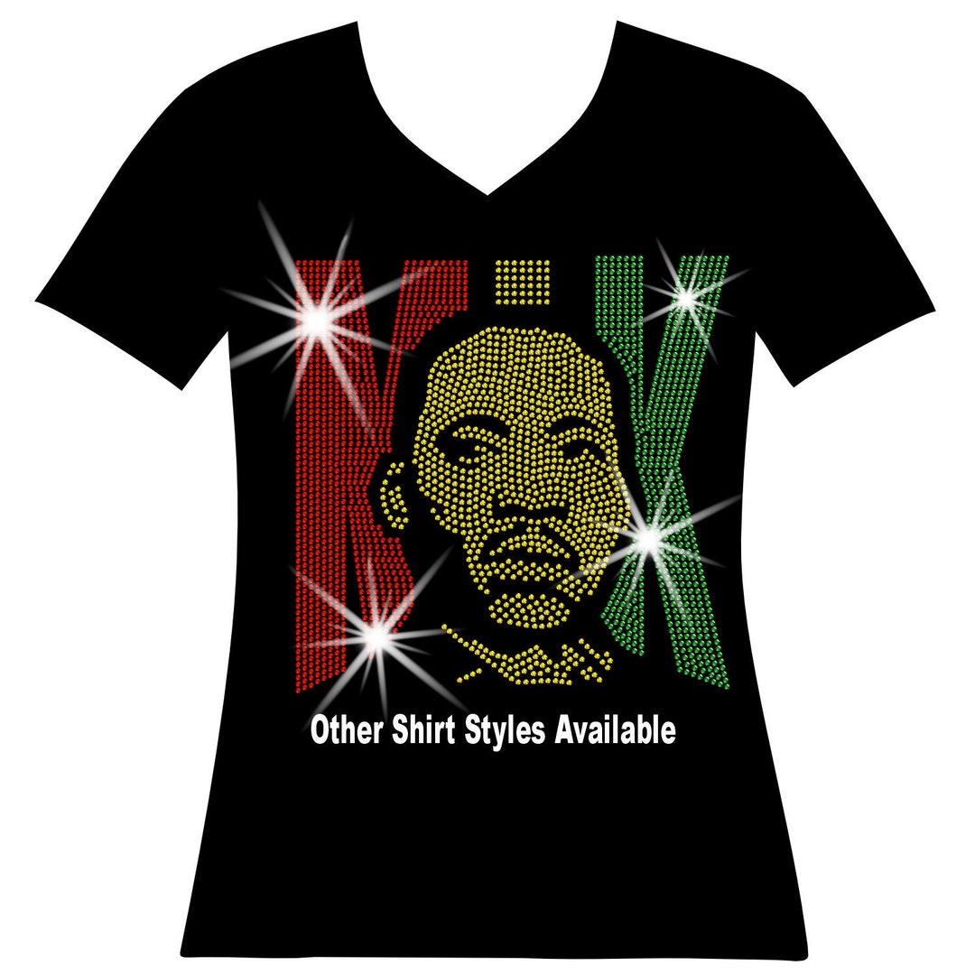 Martin Luther King Red Yellow and Green Juneteenth RHINESTONE Mega ...