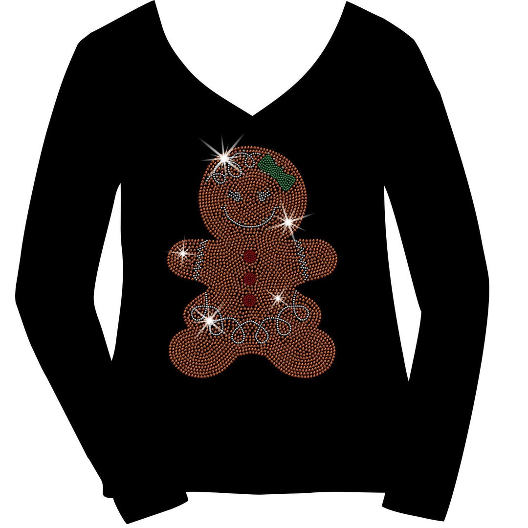 Christmas Gingerbread Girl Holiday Baking Squad, Baking Crew Spangle or ...