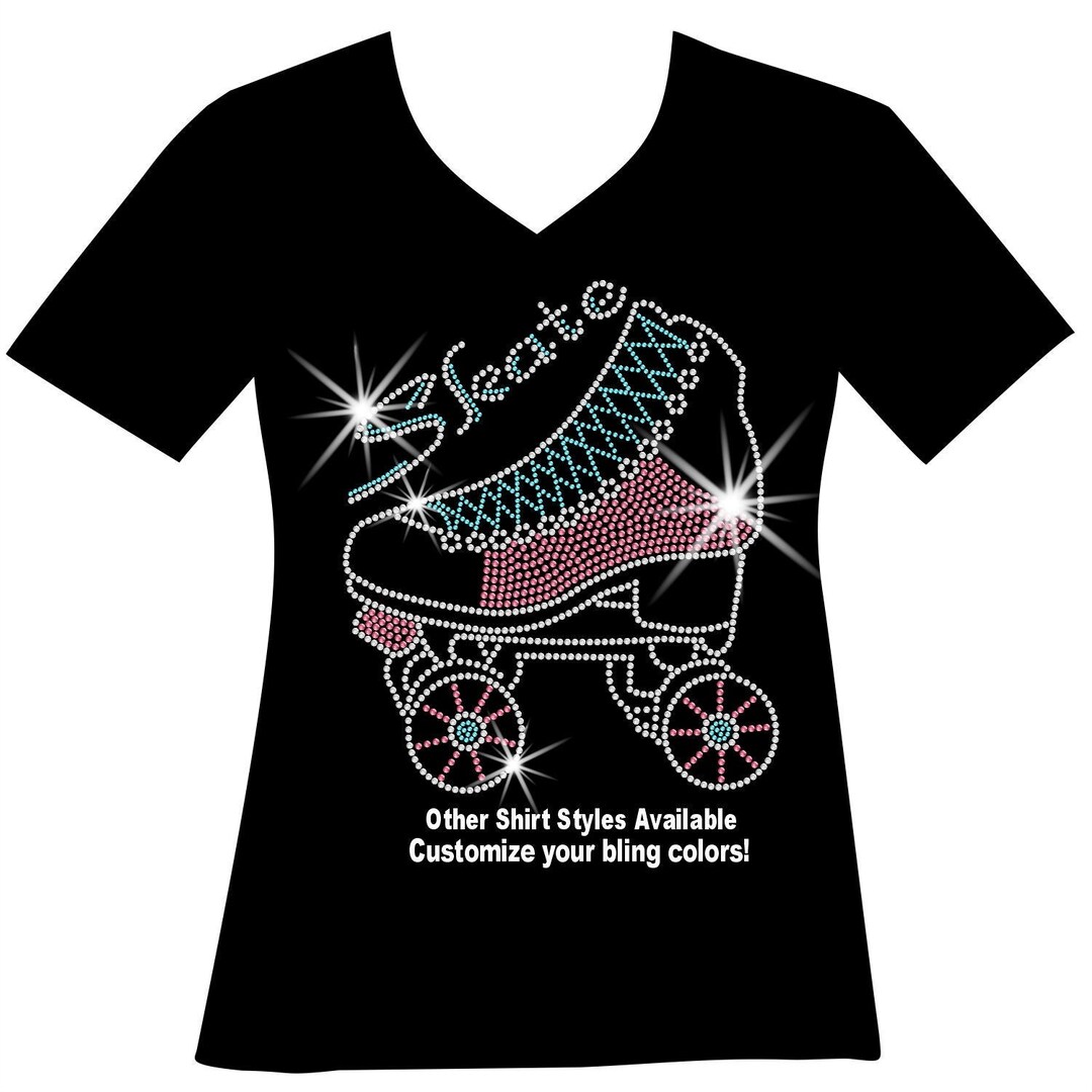 Roller Skate, Roller Derby Roller Skating RHINESTONE Mega Bling, Roller ...