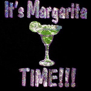 It's Margarita Time RHINESTONE Mega Bling Shirt, Cinco De Mayo SPANGLE ...