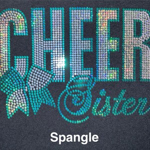 Custom Cheer Sister Rhinestone Bling Shirt Cheer Family Matching Top ...