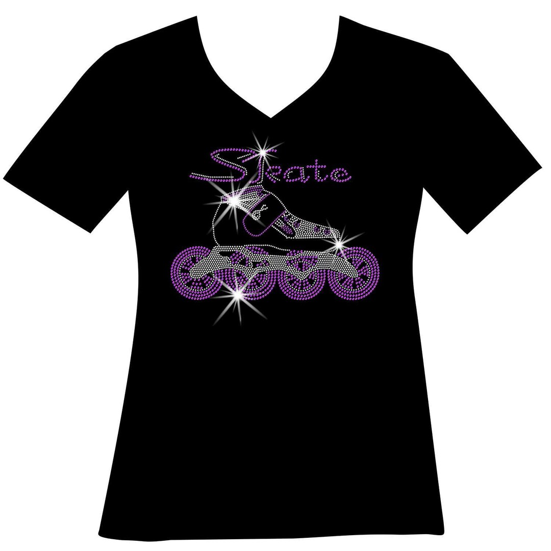 In Line Speed Skate Roller Blade RHINESTONE Mega Bling Shirt, SPANGLE ...
