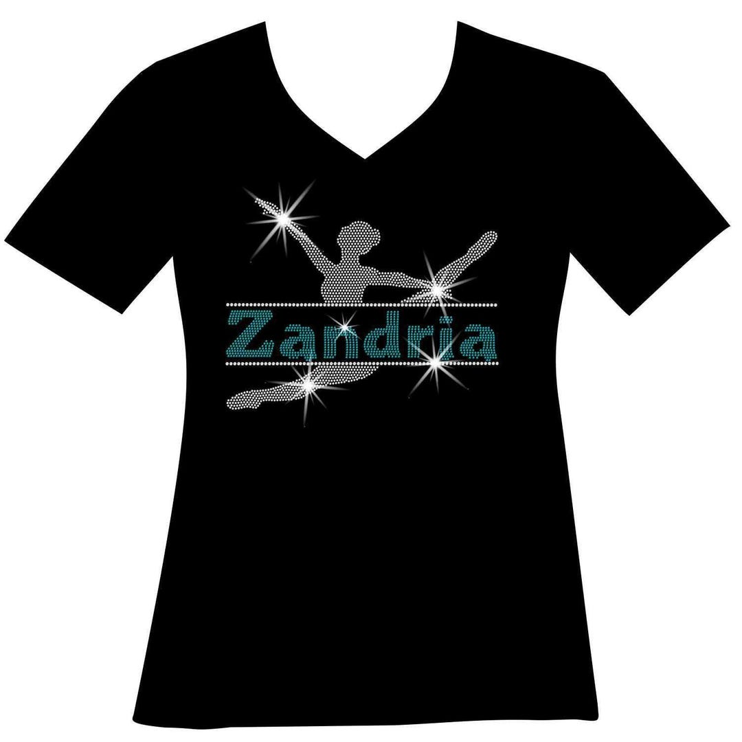Dancer With Name RHINESTONE Mega Bling T, Dance Mom SPANGLE T, Matching ...