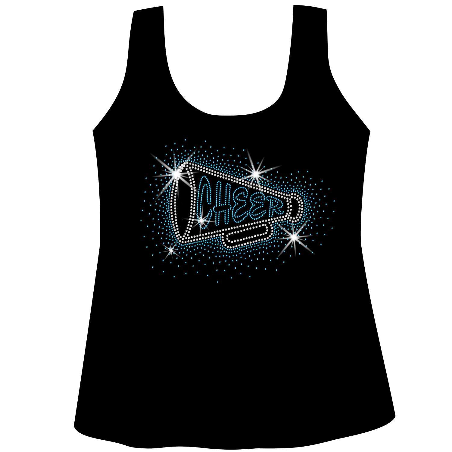 Cheer Mom With Megaphone Rhinestone or Holographic Spangle | Etsy