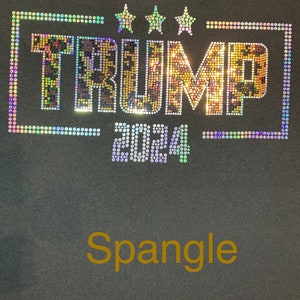 Trump 2024 RHINESTONE Mega Bling Shirt, Conservative Bling T, Make ...