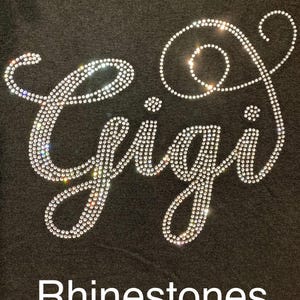 Cursive Gigi Rhinestone Bling Shirt, Mothers Day Gift, Promoted to Gigi ...