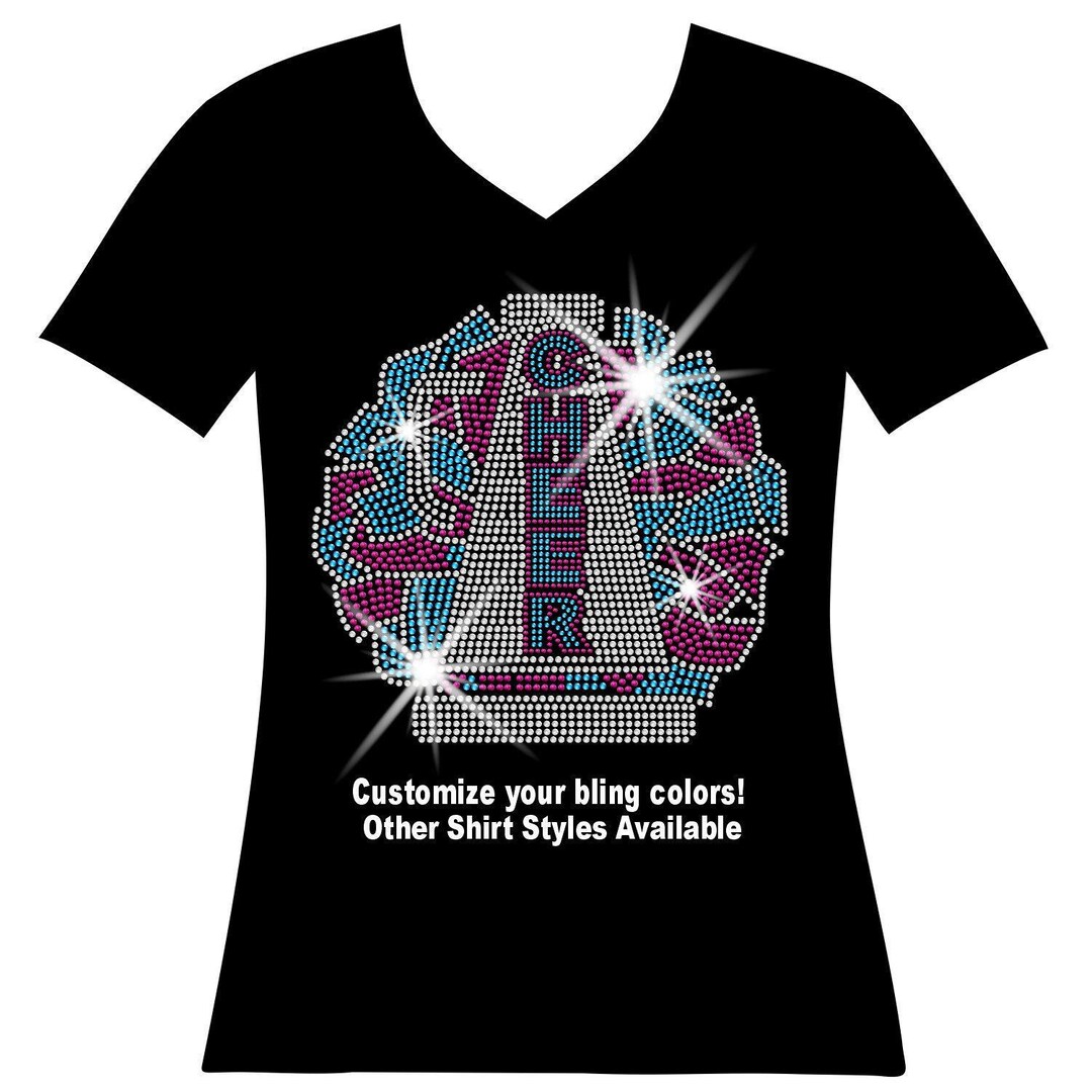 Custom Cheer Team Rhinestone Bling Shirt Allstar Cheer Sparkle ...