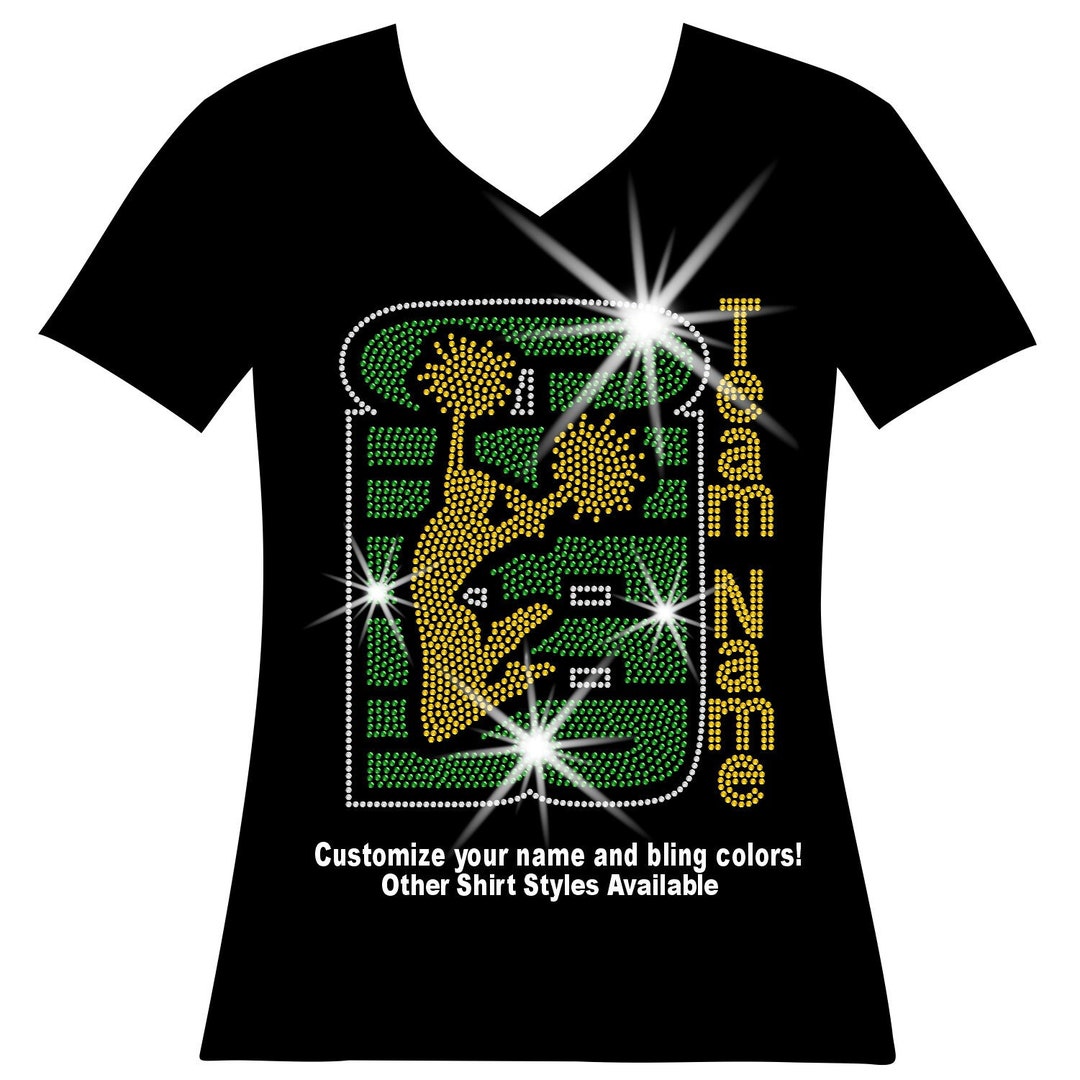 Jumping Cheerleader in Cheer - Custom Team Design, Cheer Mega Bling ...